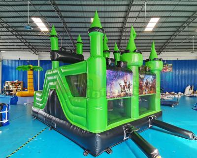 China Corrediça inflável de salto do leão-de-chácara do castelo do super-herói combinado para o hotel à venda