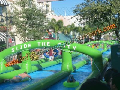 China 300m PVC Tarpaulin Giant Inflatable Water Slide Little Tikes Outdoor for sale
