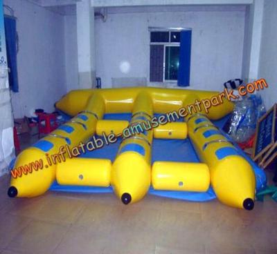 China 3m Width Yellow Inflatable Banana Boat  , Inflatable Flyfish For Adults for sale