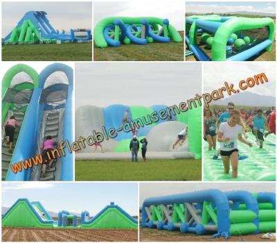 China Jogos infláveis do esporte dos cursos de obstáculo de encerado do PVC do conjunto completo à venda