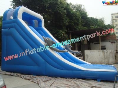 Cina Su misura 18 scivoli gonfiabili commerciali del delfino del PVC di OZ per i parchi di divertimenti 8 x 4 x 5M in vendita