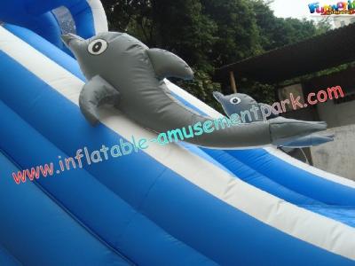 Cina Su misura 18 scivoli gonfiabili commerciali del delfino del PVC di OZ per i parchi di divertimenti 8 x 4 x 5M in vendita