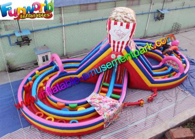Cina Gigante gonfiabile Candy del grado commerciale di Funworld di corsa ad ostacoli della scuola in vendita