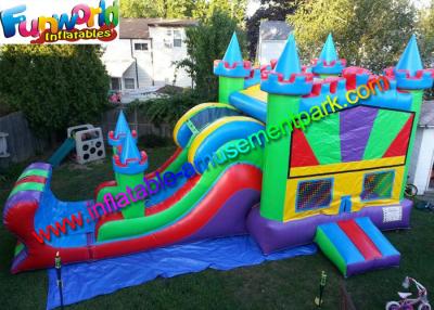 Cina Castello di salto dei bambini dello scorrevole gonfiabile pazzo variopinto dei buttafuori con le torrette in vendita