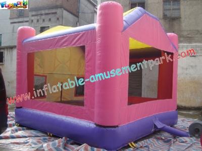 中国 inflatable Moonwalk Commercial Bouncy 0.55mm ポリ塩化ビニールの防水シートの子供のピンクの王女の城 販売のため
