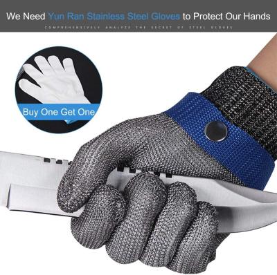 Cina Metallo Mesh Gloves del cavo di acciaio inossidabile Livello 9 9