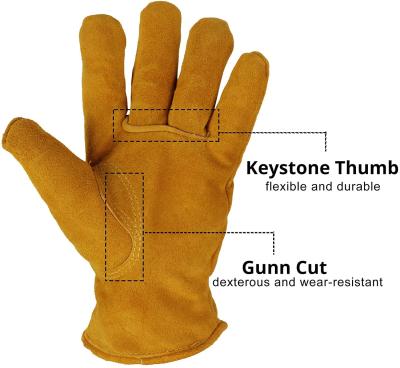 China Anti Puncture Leather Work Gloves OEM ODM for sale