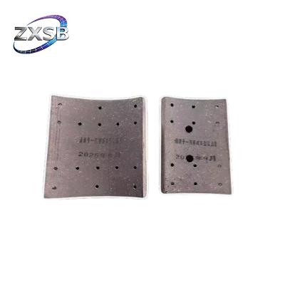 China FAW Jiefang J6 J6P Heavy Duty Truck Front Axle Drum Brake Lining Pad 3501407-X117 for sale