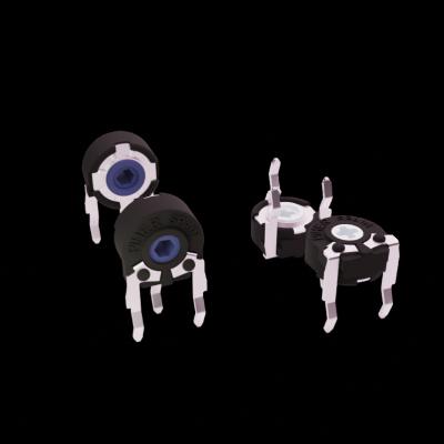 China Amphenol PT6KV 472A2020 P06 carbon through hole trimmer potentiometer 6 mm size with 10000 cycles life for sale