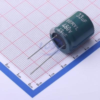 China Miniature Aluminum Electrolytic Capacitors with Wide Temperature Range BERYL Electronic Tech RD450M330LO18*22H-8A2C for sale