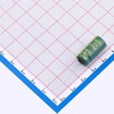 China Durable radial capacitor BERYL Electronic Tech RC050M471LO10*20TH-2A1Et 470F 50V aluminum electrolytic type for sale
