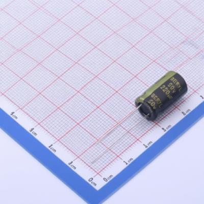 China Miniature Aluminum Electrolytic Capacitors Power Supply Output BERYL Electronic Tech RG050M221LO10*16TA-1A1E RoHS 2.0 Compliant for sale