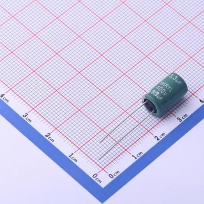 China Miniature Aluminum Electrolytic Capacitors Rated 160 to 500V DC RoHS 2.0 Compliant BERYL Electronic Tech RD400M3R3LO8*12TH-2A2E for sale