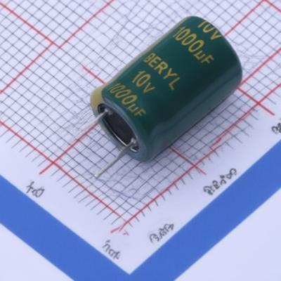 China Low Impedance Miniature Aluminum Electrolytic Capacitors BERYL Electronic Tech RC010M102LC8*12TH-2A1E3R5L 5.0±0.3 RoHS 2.0 Compliant for sale