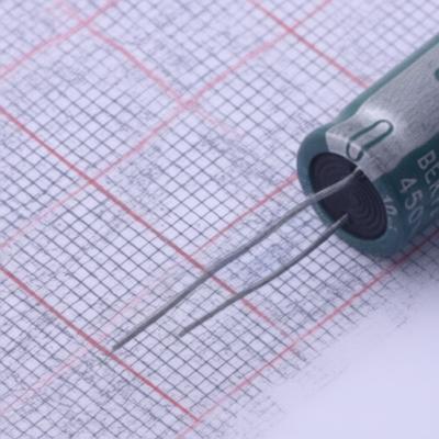 China Miniature Aluminum Electrolytic Capacitors Rated 160 to 500V DC BERYL Electronic Tech RD450M100LO10*20H-8A2C RoHS Compliant for sale