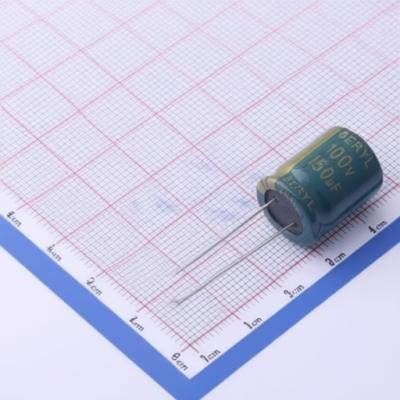 China Miniature Aluminum Electrolytic Capacitors BERYL Electronic Tech RC100M151LO13*17H-8A1C for Power Supply Circuits for sale
