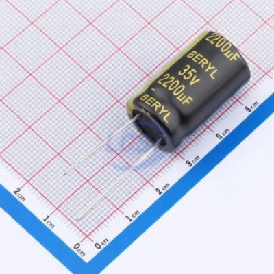 China Radial Aluminum Electrolytic Capacitor BERYL Electronic Tech RF035M222LO16*26TA-1A1Et 2200uF 35V 8000 Hours Life for sale