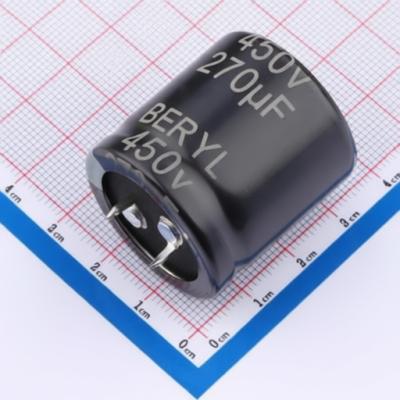China Large Sized Aluminum Electrolytic Capacitors BERYL Electronic Tech KM450M271SI230*30TA-1A3EL 4.0±0.5t Snap In Terminal for sale