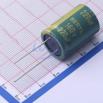 China BERYL Electronic Tech HD160M221LO18 26TH 2A1E High Voltage Miniature Aluminum Electrolytic Capacitors for sale