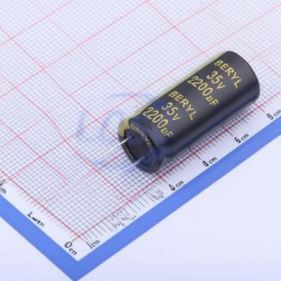 China Radial Aluminum Electrolytic Capacitor BERYL Electronic Tech RG035M222LO13 30TA 1A1Et 2200uF 35V Rating for sale