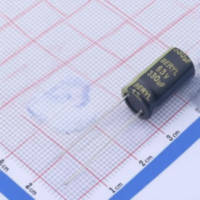 China Miniature Aluminum Electrolytic Capacitors with Wide Voltage Range BERYL Electronic Tech RG063M331LO10*16TA-1A1E Series for sale