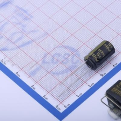 China Miniature Aluminum Electrolytic Capacitors with Low Dissipation Factor BERYL Electronic Tech RG016M681LO10*16TA-1A1C for sale