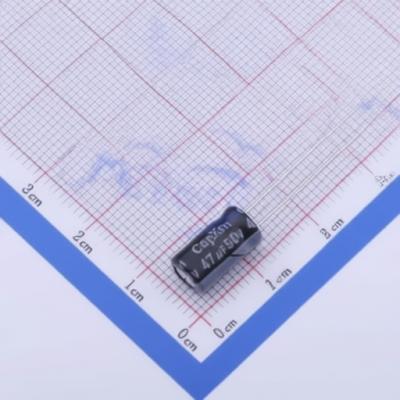 China 470 Microfarad Electrolytic Capacitor CapXon KF470M050E110A Radial Aluminum 50 Volt Component for sale