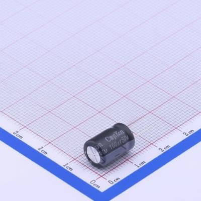 China Electrolytic Capacitor Radial Leaded 100uF 50V CapXon KM101M050F115A Suitable for Audio and Power Electronics for sale