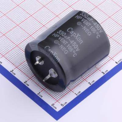 China High Reliability Aluminum Electrolytic Capacitor CapXon HP331M450O320A00A 330F 450V with Safety Vent for sale