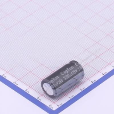 China electronic component CapXon KM332M025I250A aluminum electrolytic capacitor with safety vent and PET sleeve for sale