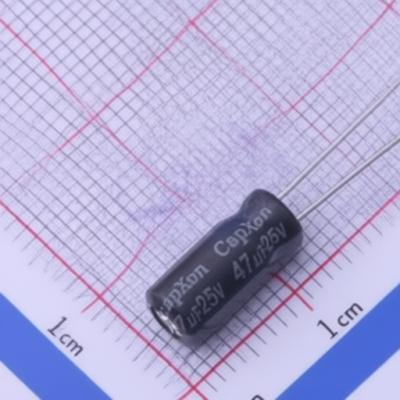 China Electrolytic Capacitor CapXon KM470M025C110 470uF 25V Radial Leaded Capacitor for Electronic Circuits for sale