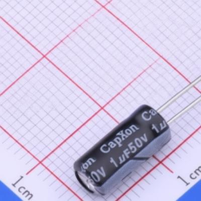 China 10 Microfarad 50 Volt Electrolytic Capacitor Radial Leaded CapXon KM010M050C110A Electronic Component for sale