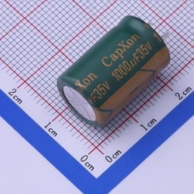 China Electrolytic Capacitor CapXon GF102M035I200ECAB 1000uF 35V Radial Leaded Type for Electronic Circuits for sale