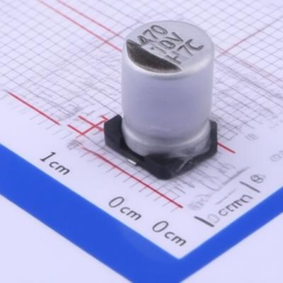 China 59 SMD HV series CapXon HV471M010F105ETR capacitor designed for performance in reflow soldering and RoHS compliant for sale