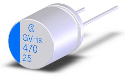 China Conductive Polymer Aluminum Solid Capacitors Chinsan UGV1E470MNN6305 with High Ripple Current Rating for sale