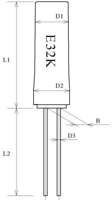 China High stability tuning fork crystal DIODES G13270009 for electronic frequency control applications for sale