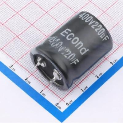 China 220UF 400V aluminum electrolytic capacitor Econd 220UF400V25x30HP for electronic device applications for sale