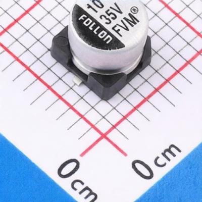 China shrinking body capacitor FOLLON EFVM035ADA100M0545 with high density PCB design and long life span for sale