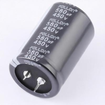 China Aluminum Electrolytic Capacitor FOLLON EFLA2WBK561MS050M63 450V 560F Size 35 by 50 Millimeters for sale