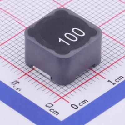 China RoHS Compliant Electronic Inductor GLE GCRH127M-100MC with Mn-Zn Magnetic Powder Core and Copper Wire for sale