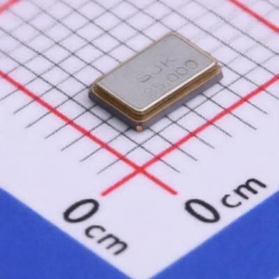China Seam sealed surface mount quartz crystal unit SJK 7I25000F15UCG with 25 megahertz frequency and AT mode for sale