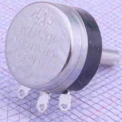 China 16mm diameter carbon film potentiometer TOCOS RV16YN15S-B501 single turn for precise panel adjustment for sale