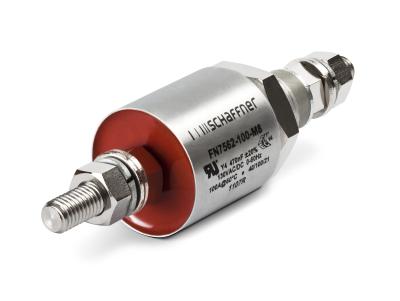 China High reliability DC feedthrough capacitor TE Schaffner FN7560-10-M3 rated 130 VDC 10 nF capacitance for sale