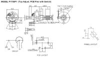 China Durable panel potentiometer TT Electronics P170SPD-C15BR10K with conductive plastic element and switch option for sale