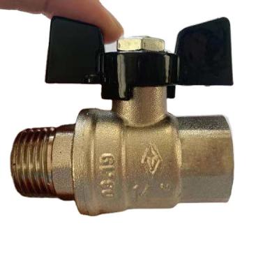 China Internal Thread Popular Handles Brass Gas Ball Valve 14mm Port Size for sale
