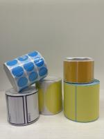 China Removable Waterproof Colored Labels In Rectangle And Round Shapes for sale