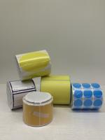 China Removable Waterproof Colored Labels In Rectangle And Round Shapes for sale