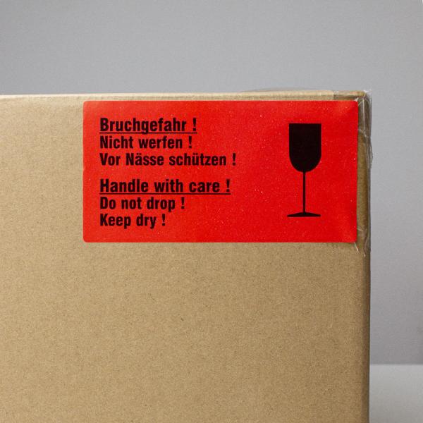 Quality Custom Printed Waterproof Fragile Warning Label Handle With Care Warning Sticker for sale