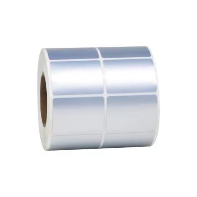 China PET PVC Barcode Etiquette Stickers Heat Transfer Kleefmiddel Glanzend Mat Zilveren Blank Te koop
