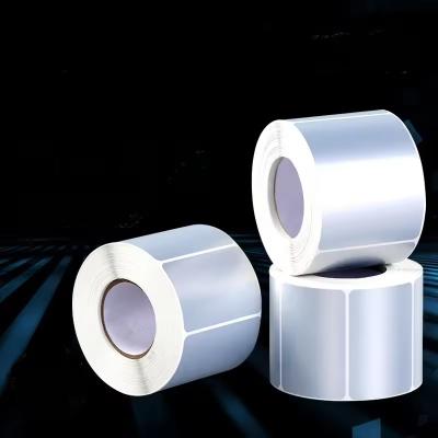 Cina Etichette in PET in argento opaco lucido adesivo impermeabile adesivo per trasferimento termico in vendita